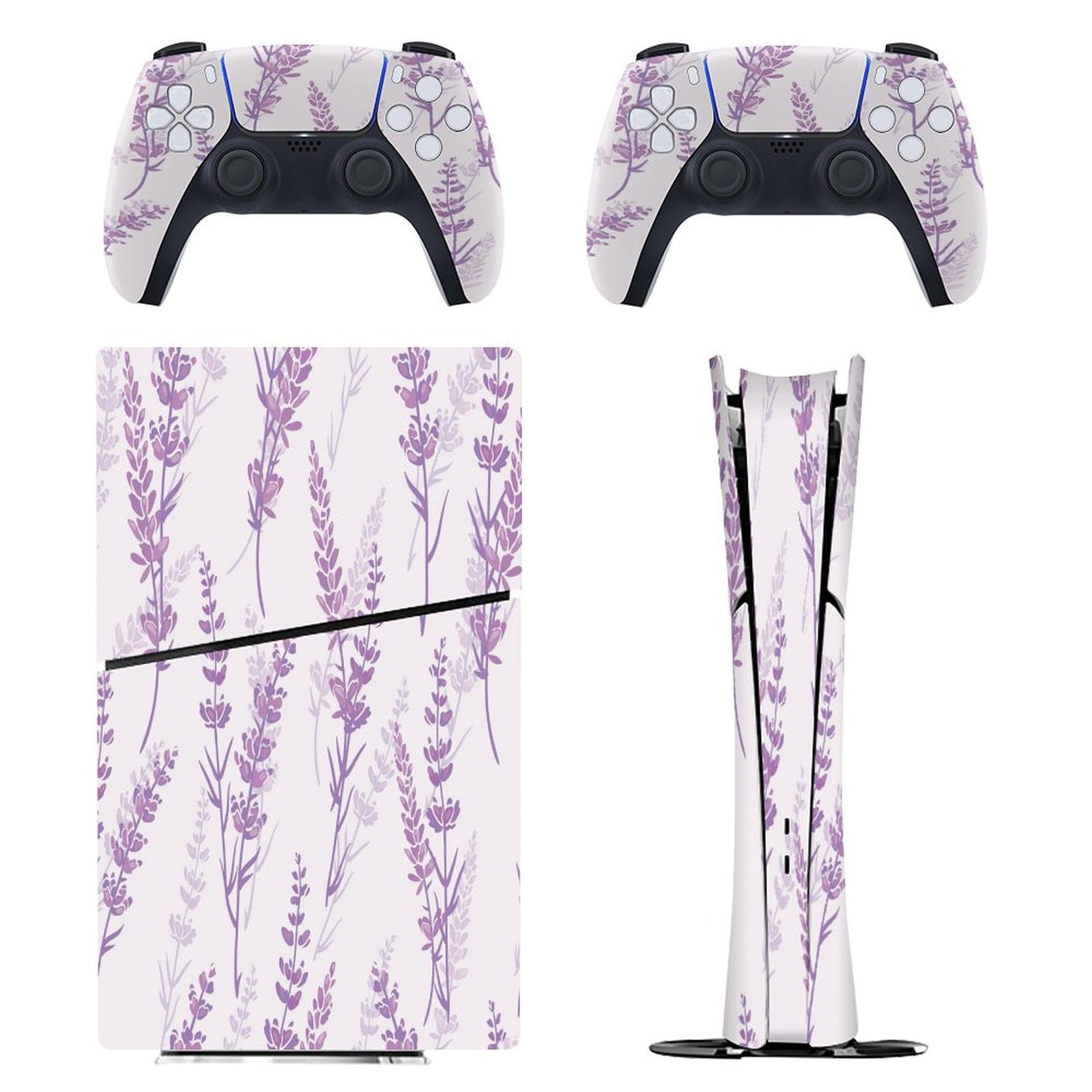 Lavender Floral Purple PS5/PS5 Pro/PS5 Slim Digital Disc Skin Sticker ...