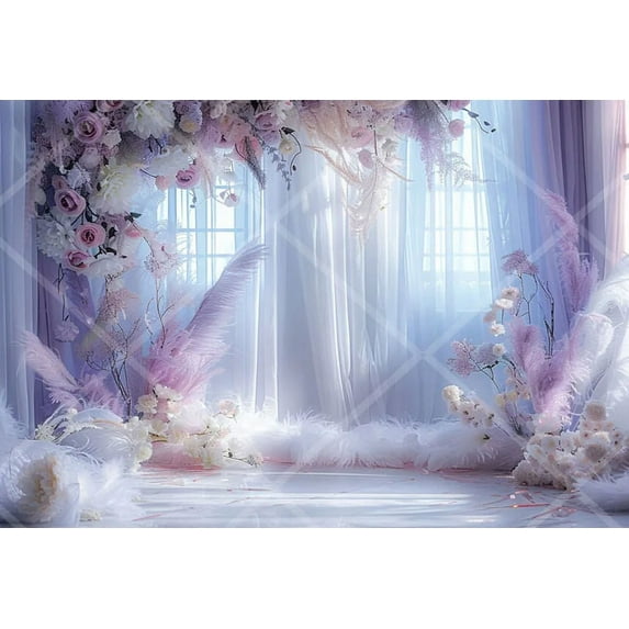 Lavender Floral windows Adult Birthday Wedding Maternity Portrait r ...