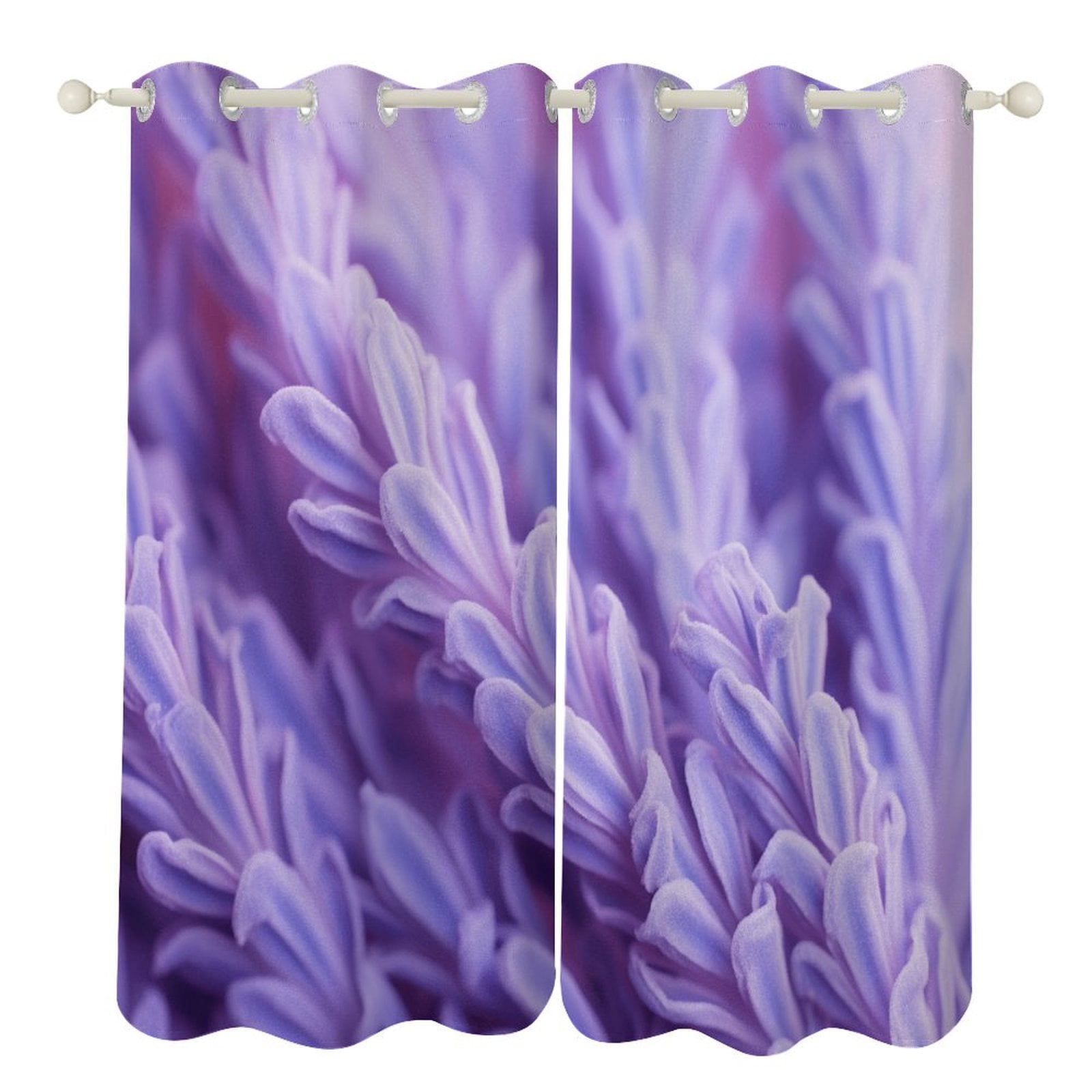 Lavender Flower 2 Panels Curtains for Bedroom Living Room Drapes ...
