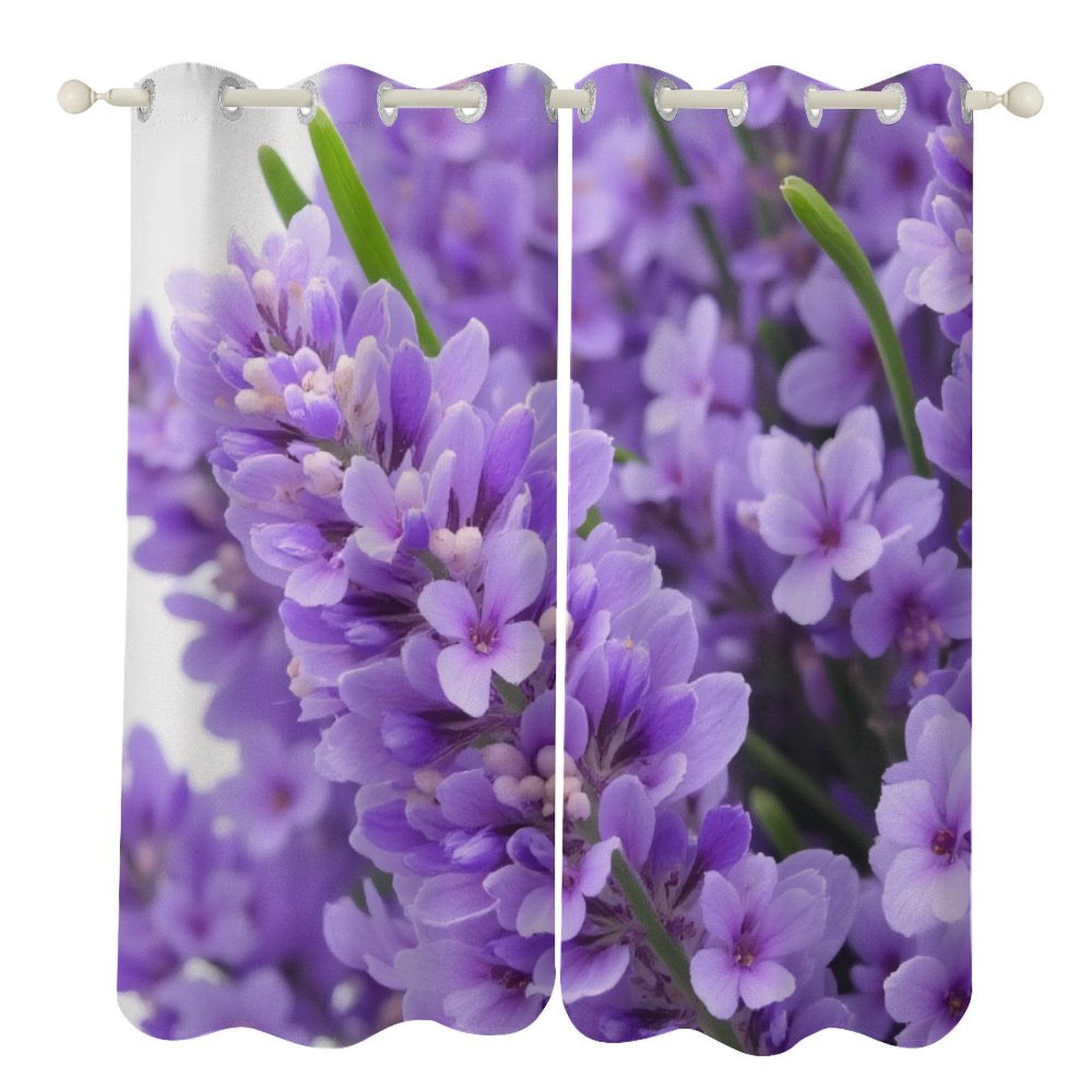 Lavender Flower Bouquet Close-Up Luxury Window Curtains Blinds for ...