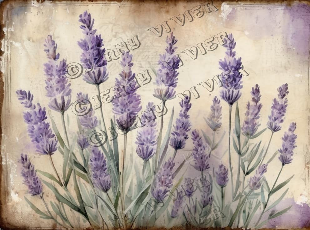 Lavender Flower Retro Aluminum Sign 12"x8" Metal Sign Lavender Flower ...