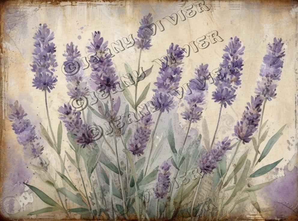 Lavender Flower Retro Aluminum Sign 12"x8" Metal Sign Lavender Flower ...