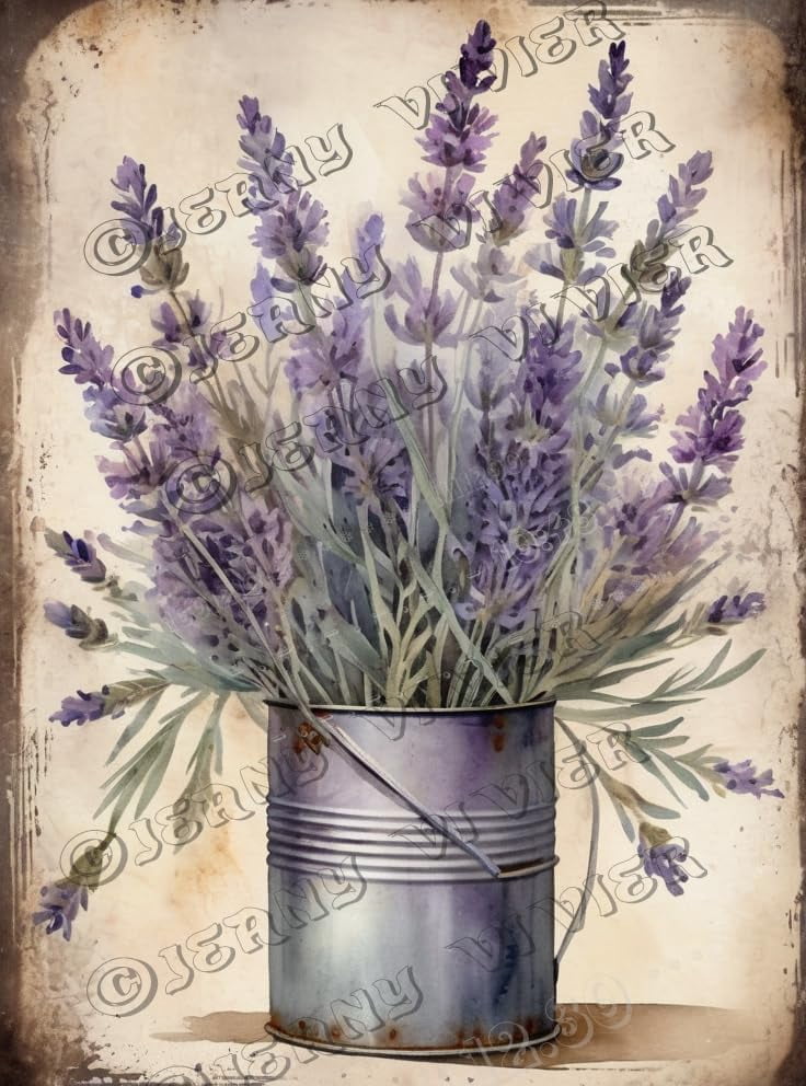 Lavender Flower Retro Aluminum Sign 5.5x8 IN Metal Sign Daffodil Flower ...