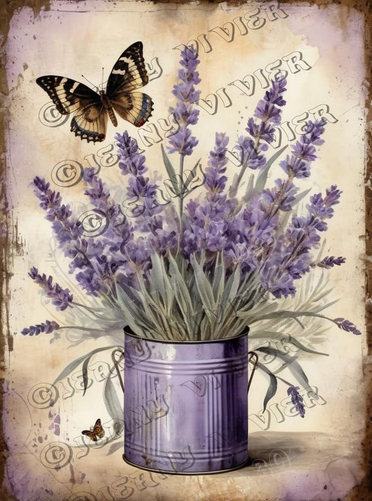 Lavender Flower Retro Aluminum Sign 5.5x8 IN Metal Sign Daffodil Flower ...