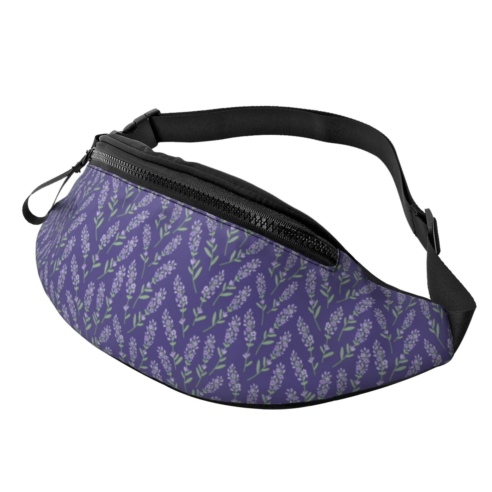 Lavender Flowers Light Purple Fanny Packs Waist Bag Crossbody Bags for ...