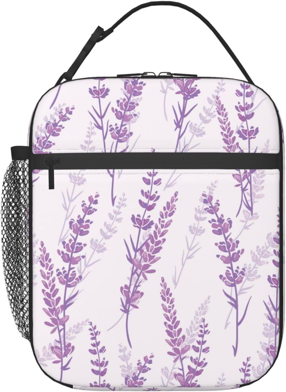 Lavender Flowers Lunch Box for Adults Purple Floral Lunch Bag Cooler ...
