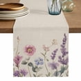 Lavender Flowers Table Runner, Spring Watercolor Blooms Botanicals ...