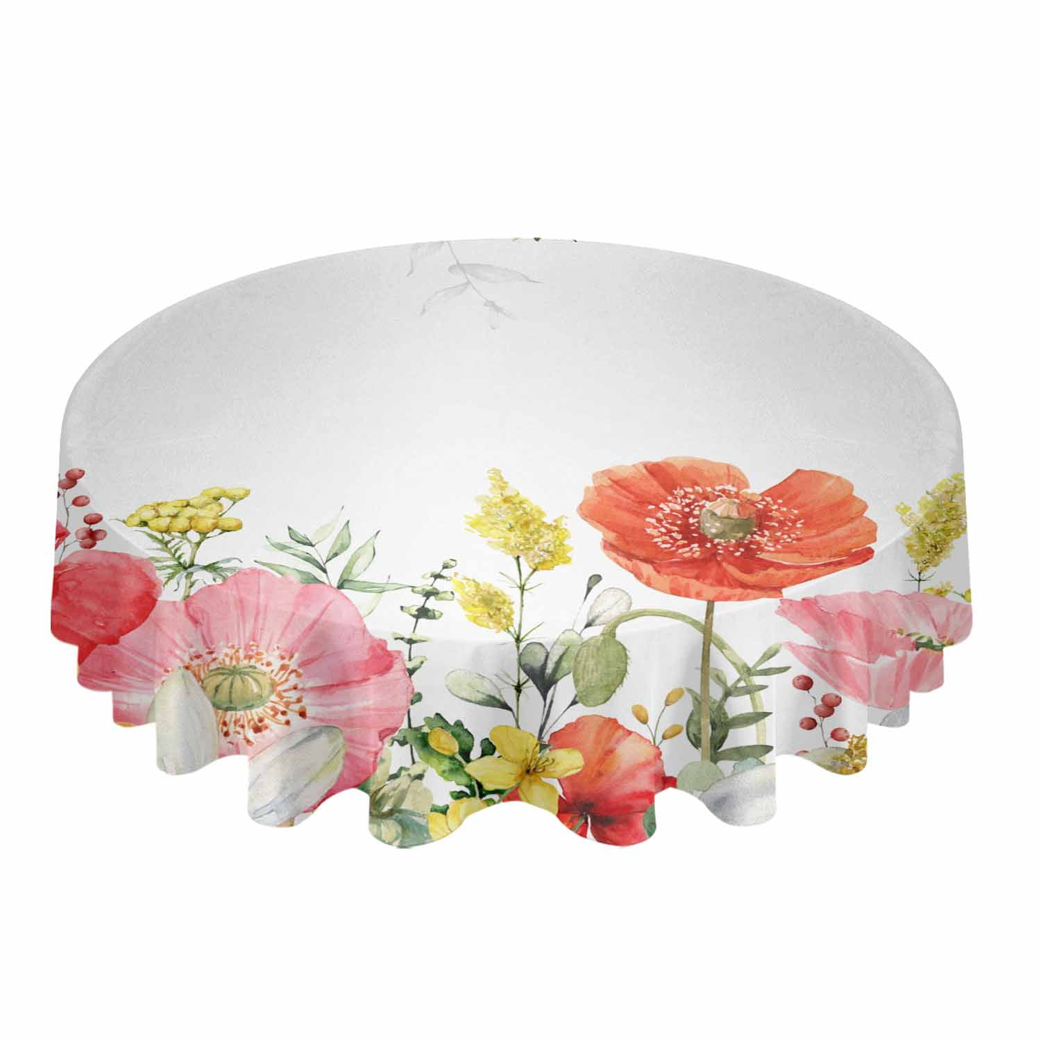 Lavender Flowers Watercolor Tablecloths for Dining Table Waterproof ...