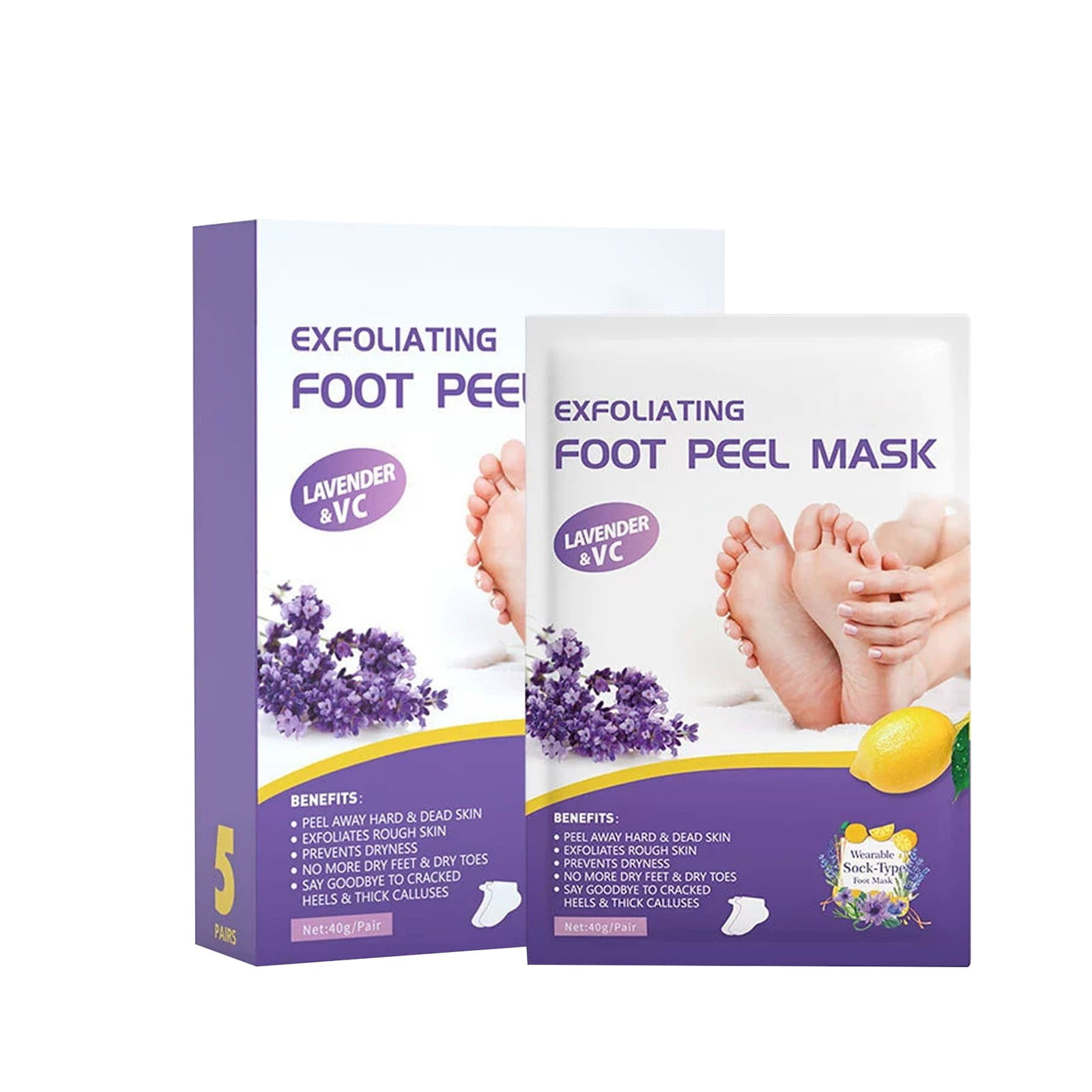 Lavender Foot Peel Mask, Foot Peeling Masks that Remove Dead Skin, Baby ...
