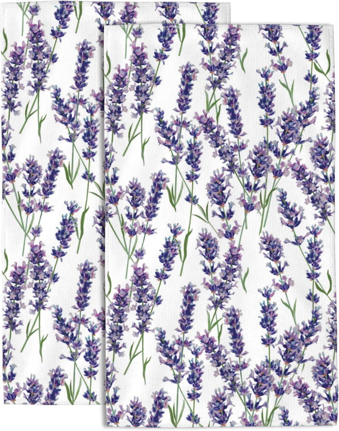 Lavender Hand Towel,Purple Flowers Hand Bath Towels Set of 2 Dish ...