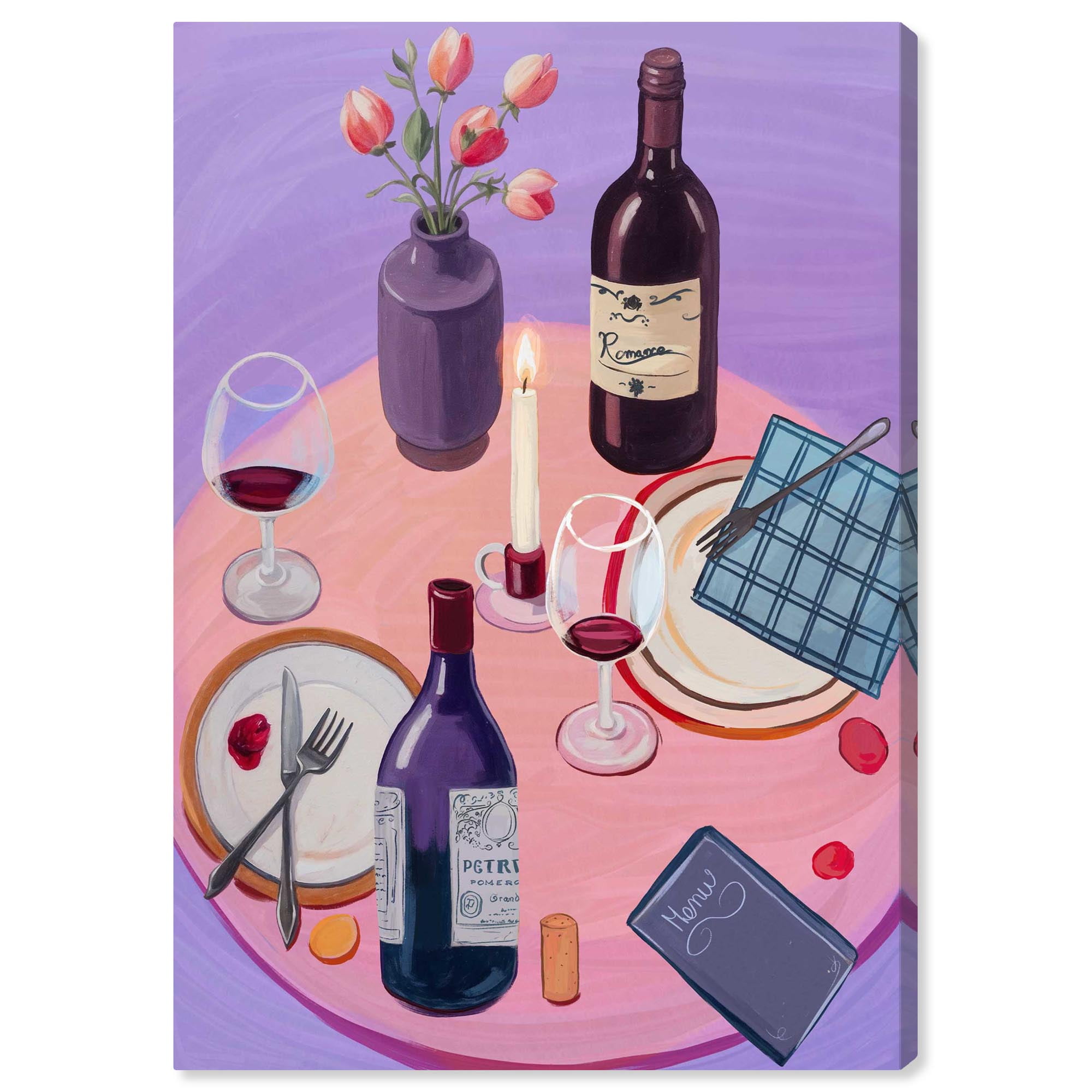 Lavender Haze Dinner Canvas Retro Fashion Poster by Art Remedy, Gallery ...