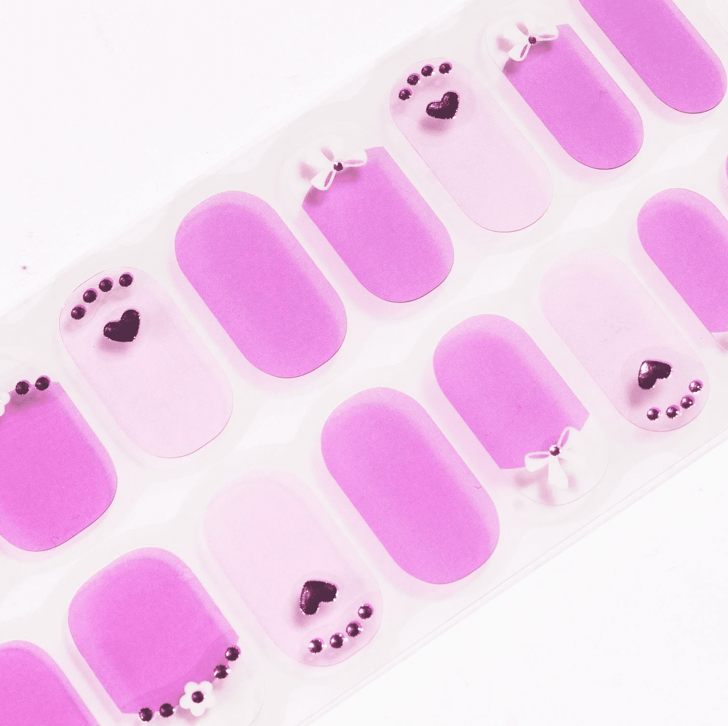 Lavender Heart Gel Nails - Walmart.com