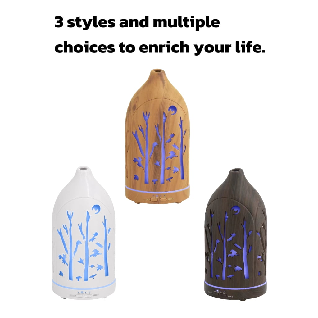 Lavender Hollow Ultrasonic Aroma Diffuser 7-Color LED Quiet Auto Shut ...