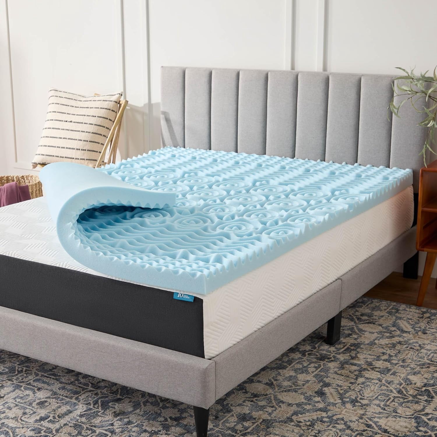 Lavender Infused 2 Inch Memory Foam Mattress Topper - Queen Size ...