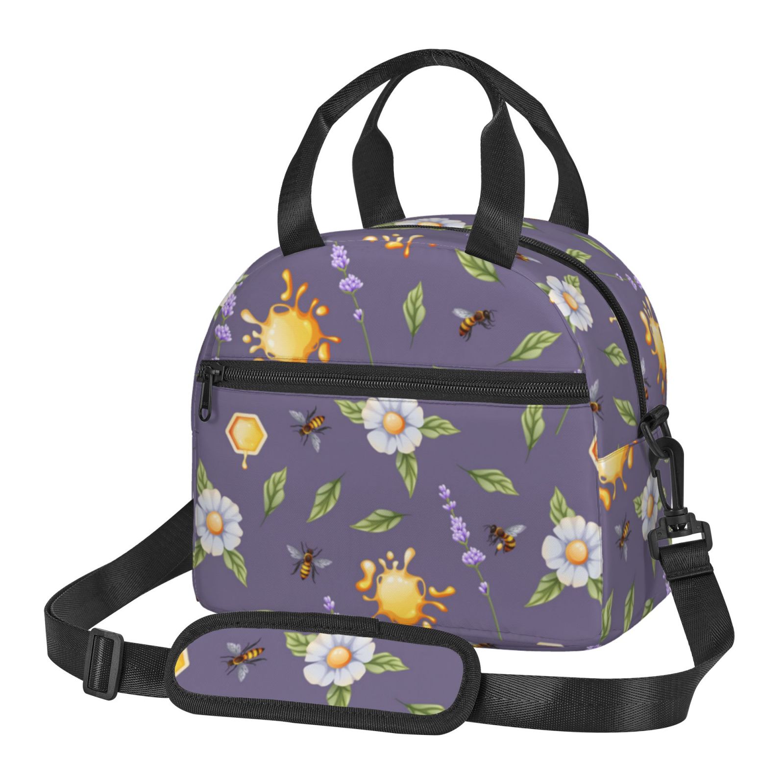 Lavender Insulated Lunch Bag with Shoulder Strap, Lunch Box for Men and ...