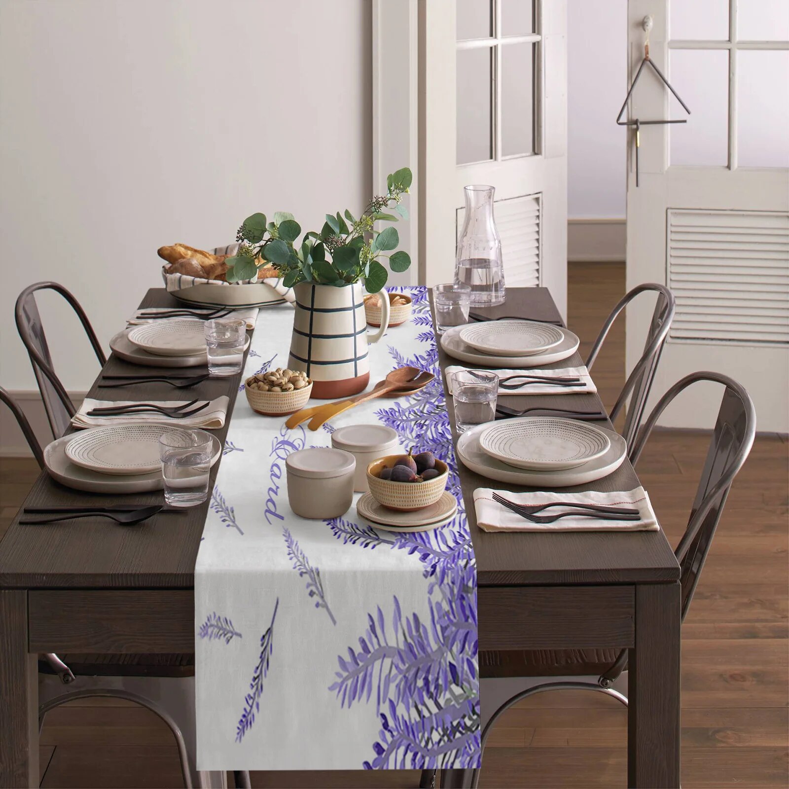 Lavender Island Flower Luxury Table Runner for Wedding Birthday Party ...