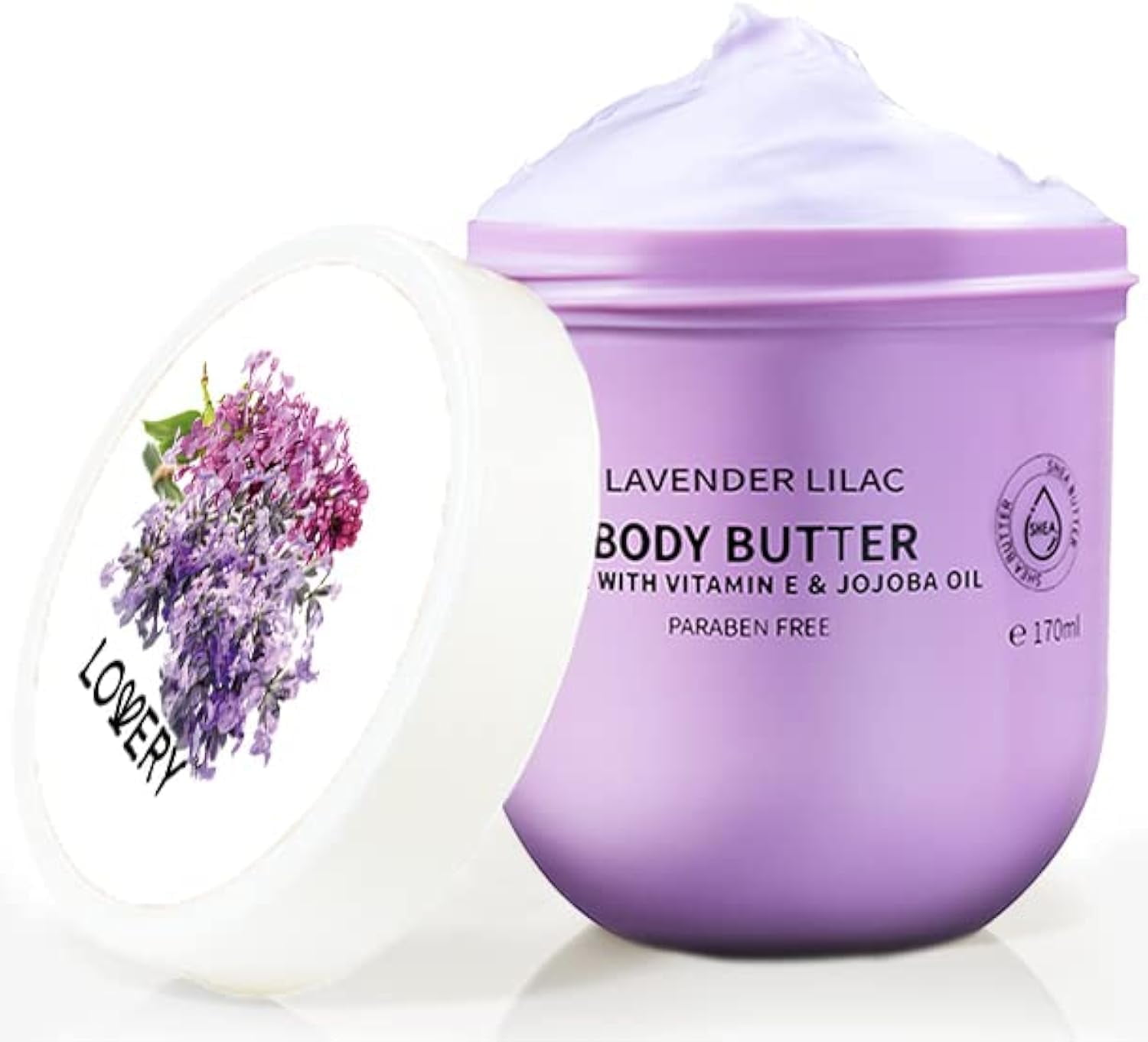 Lavender Lilac Body Butter SBF3 - Shea Cream with Jojoba Oil & Vitamin ...