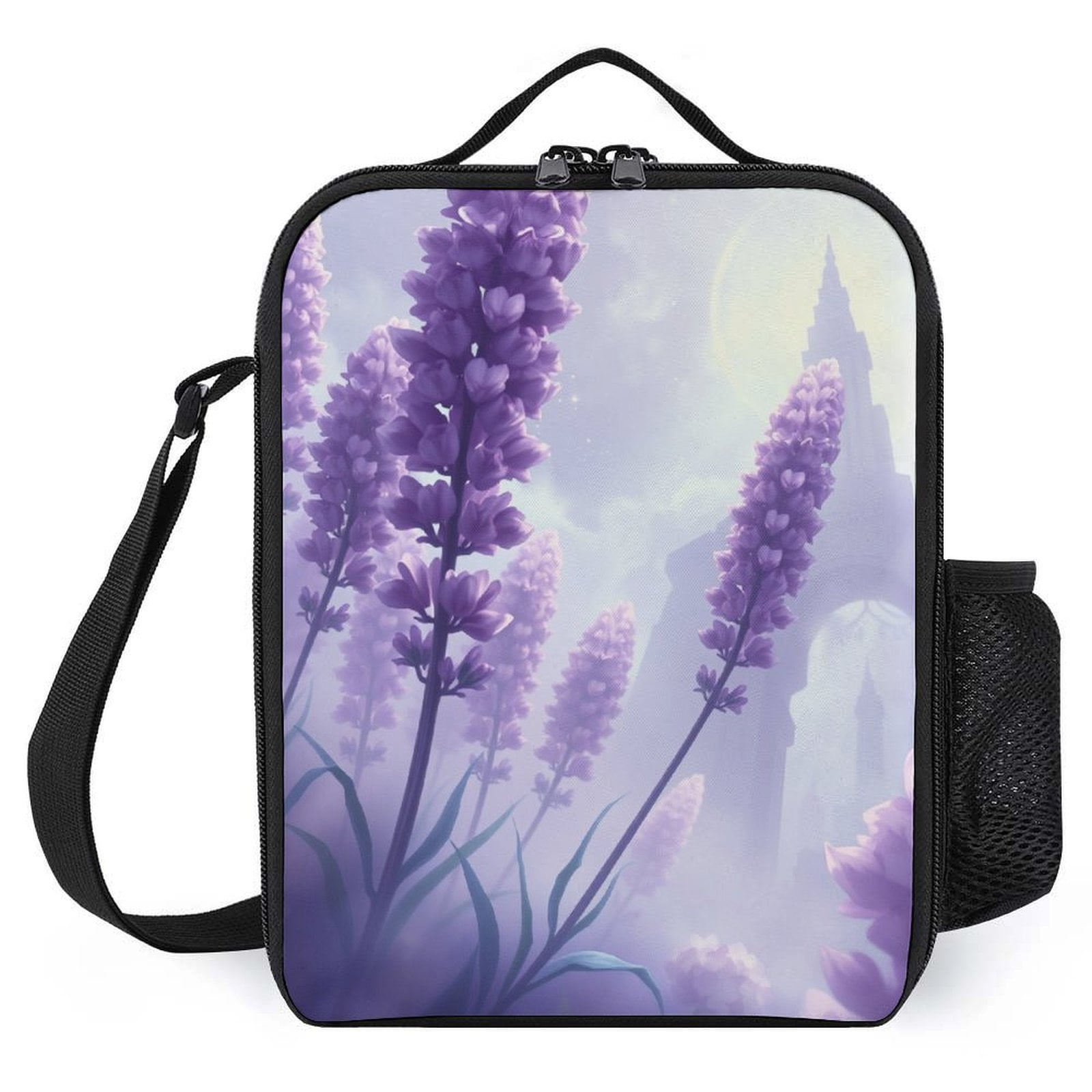 Lavender Lunch Bag Cooler Warm Insulated Lunch Box School Food Portable ...