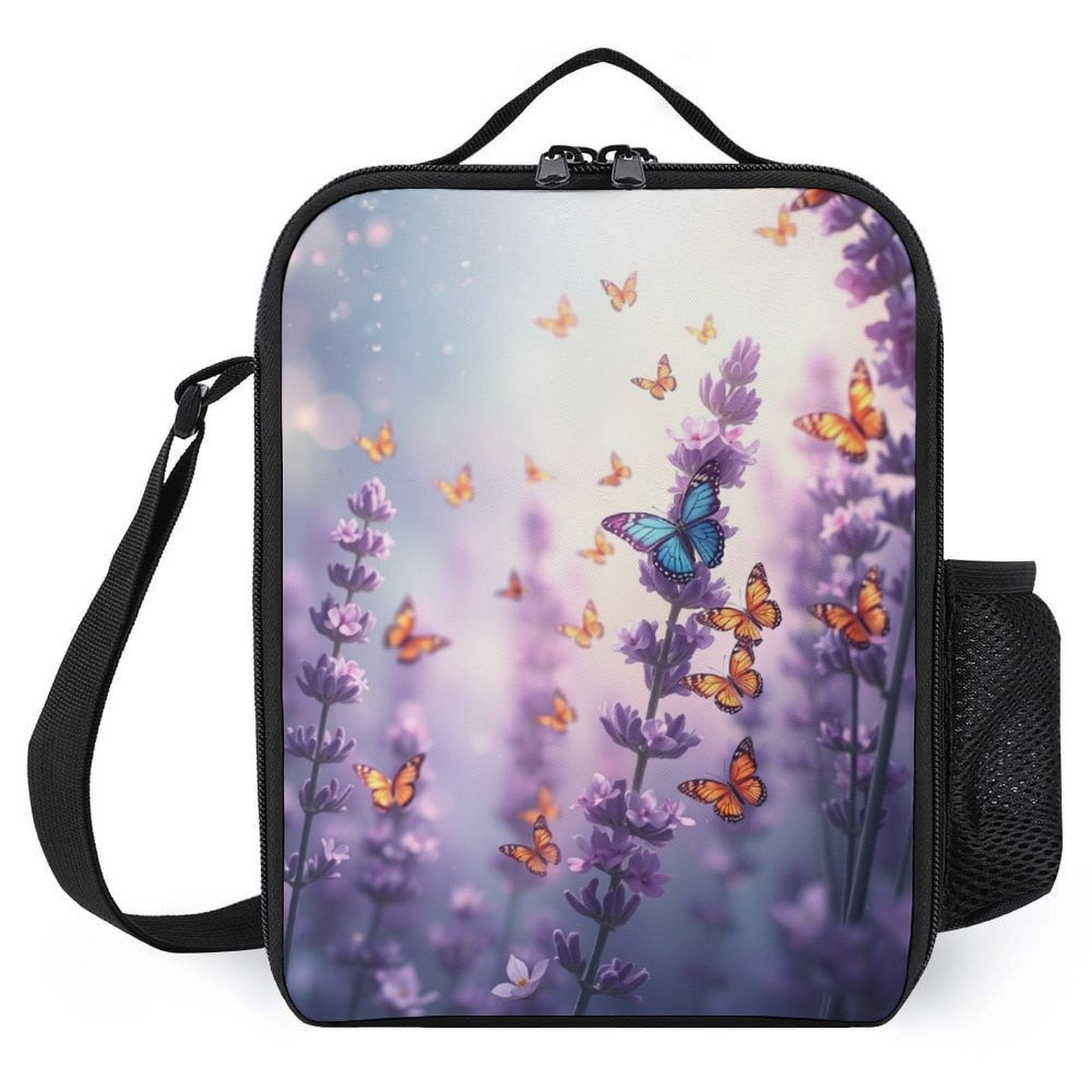 Lavender Lunch Bag Cooler Warm Insulated Lunch Box School Food Portable ...