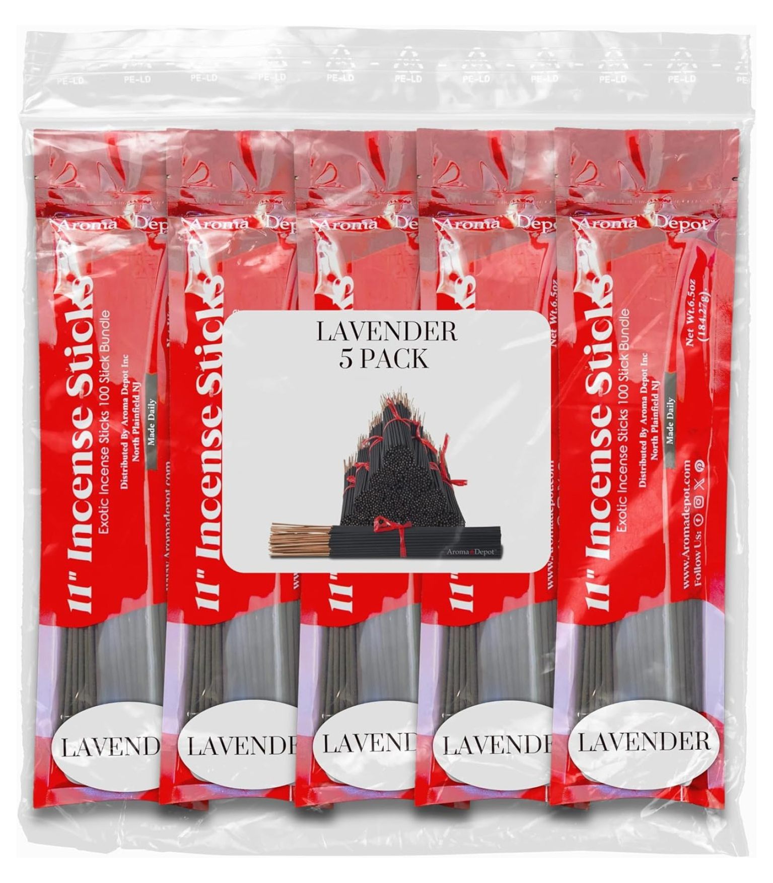 Lavender Most Exotic 11'' Incense Sticks. 500 Pack Bulk Wholesale, Each ...