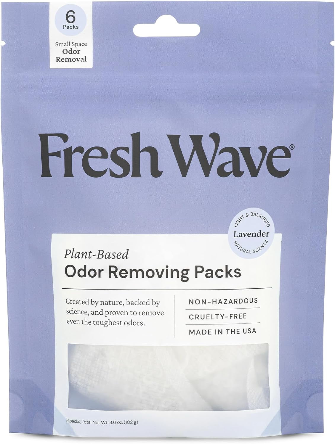 Lavender Odor Eliminating & Deodorizing Packs | Bag of 6 | Safer Odor ...
