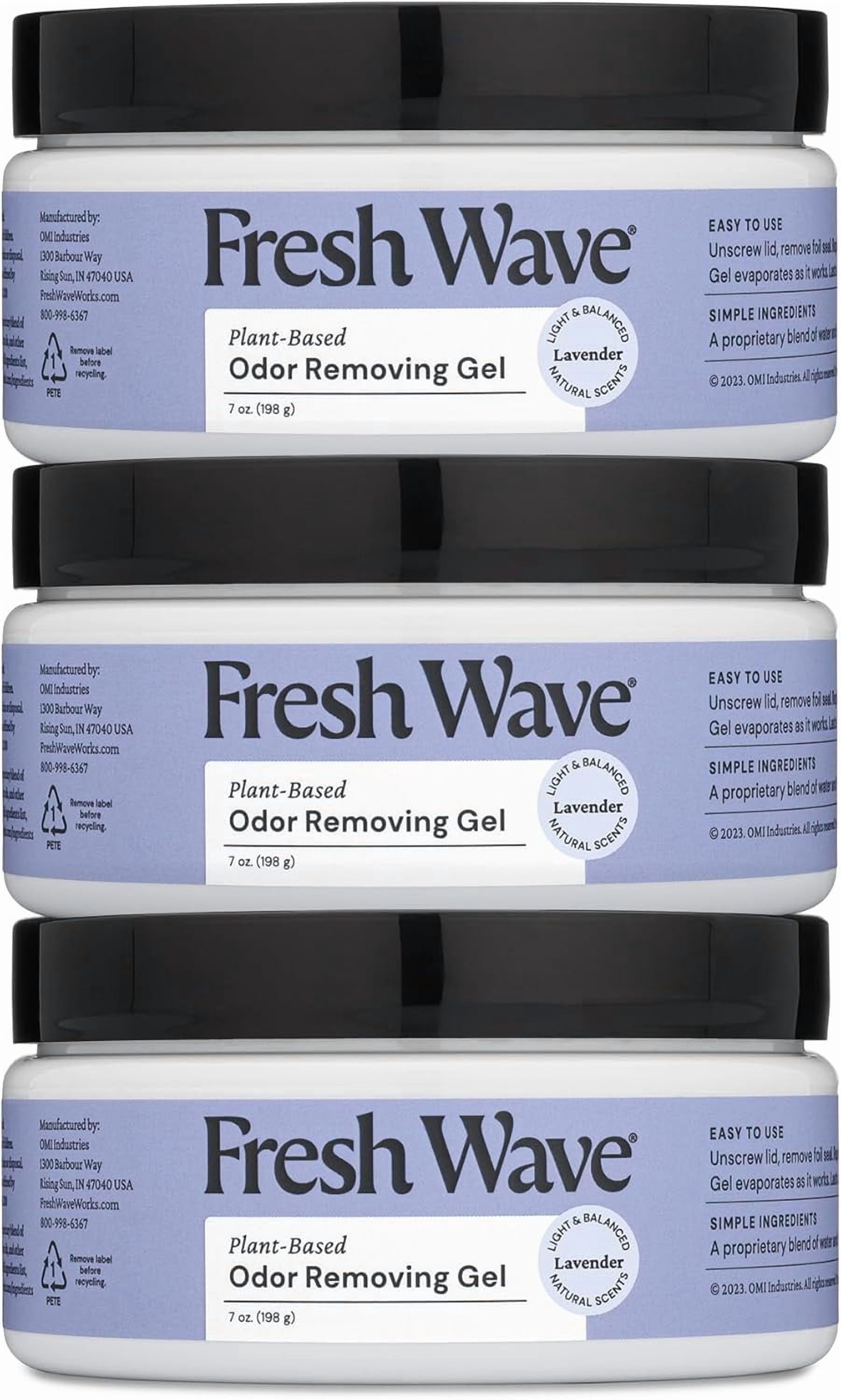 Lavender Odor Removing Gel, 7 oz., Pack of 3 - Safer Odor Absorbers for ...