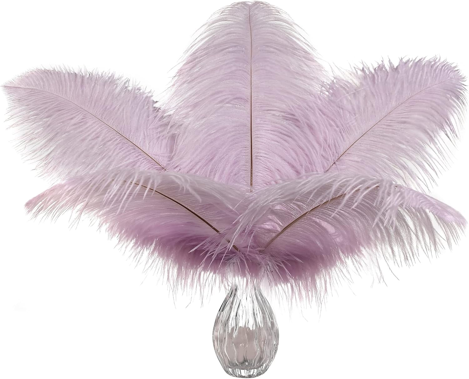 Lavender Ostrich Feathers Bulk - 24Pcs 12-14inch Light Purple Feathers ...