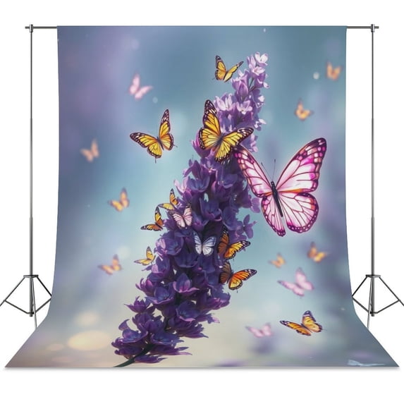 Lavender Party Backdrop Birthday Decoration Backgrounds for Photographs ...