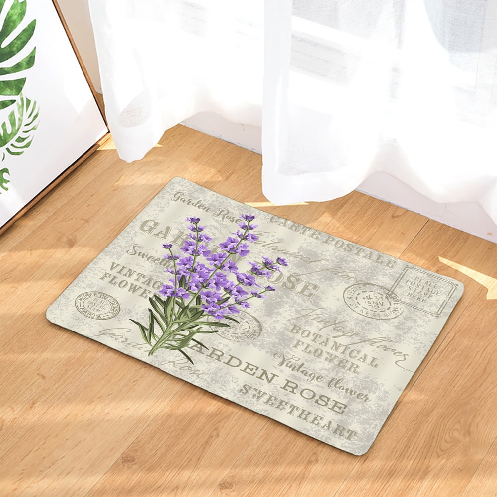 Lavender Pattern Shower Curtains Beautiful Flowers Bathroom Curtain ...