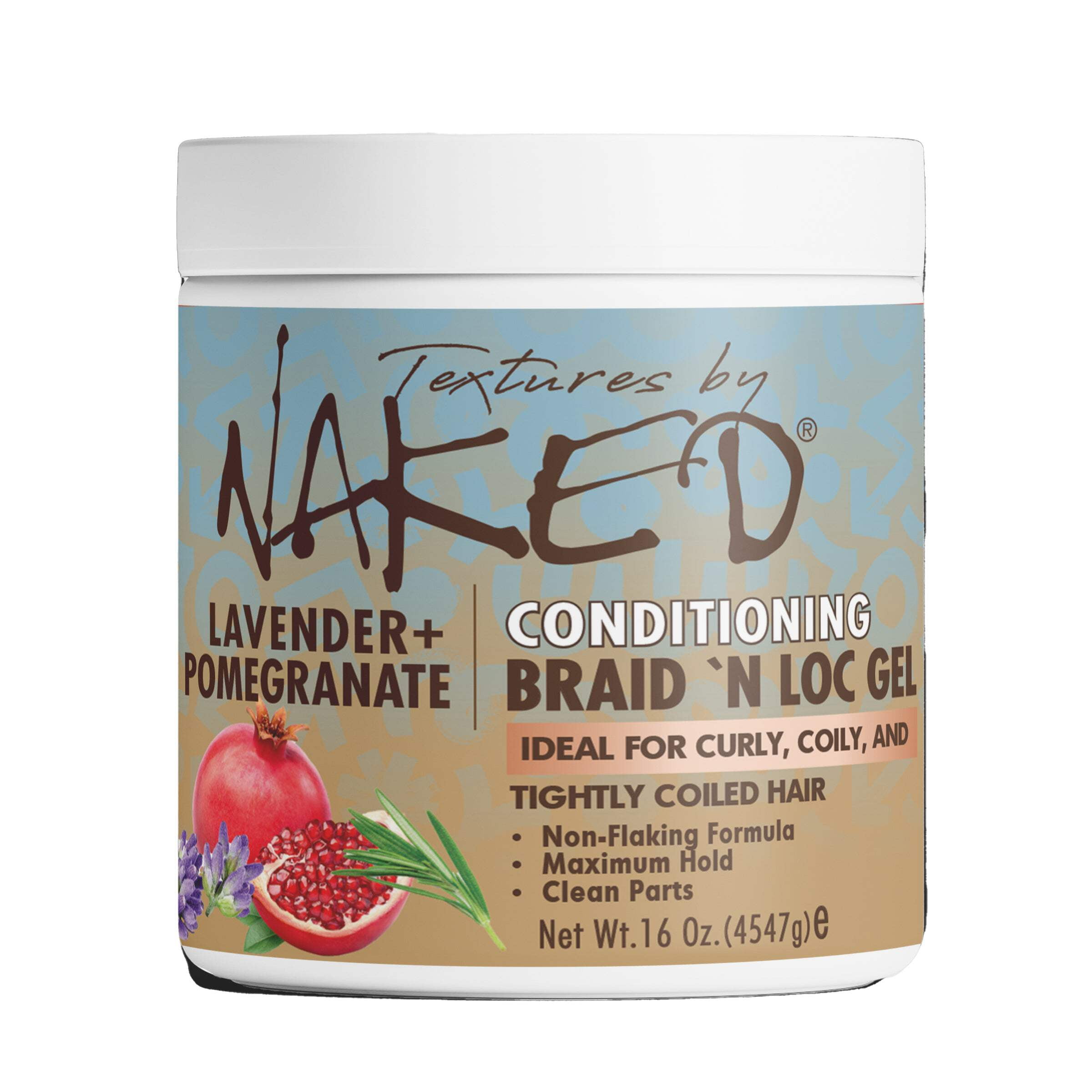 Lavender + Pomegranate Conditioning Braid 'N Loc Gel - Textures By Naked - Walmart.com