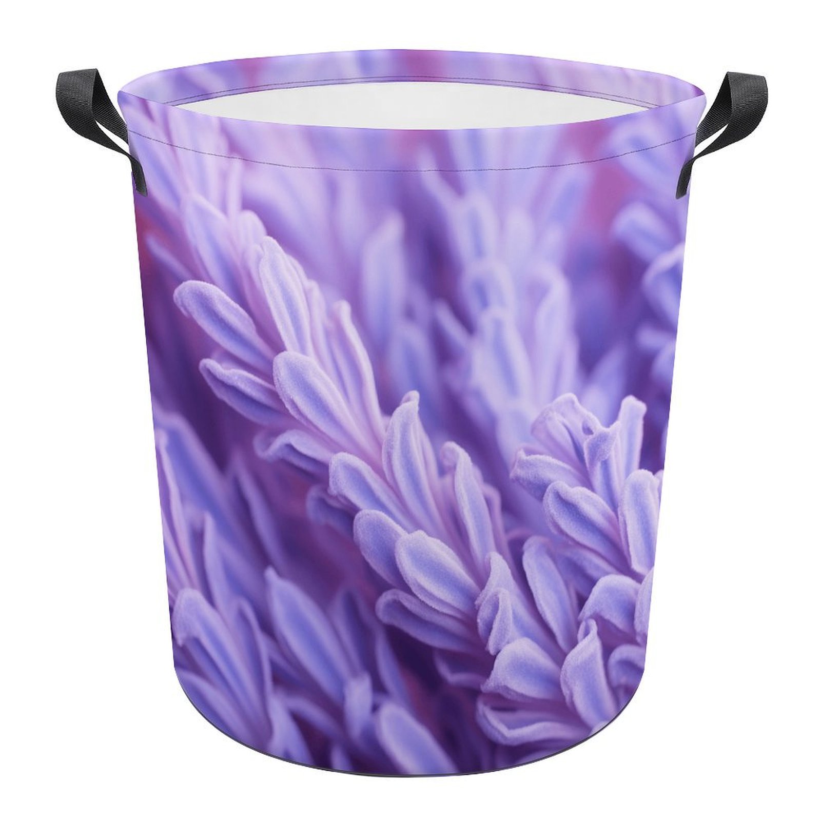 Lavender Print Foldable Laundry Basket for Clothes Storage Hamper ...