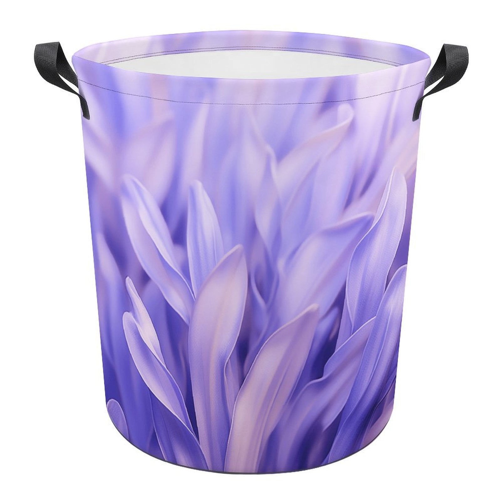 Lavender Print Foldable Laundry Basket for Clothes Storage Hamper ...