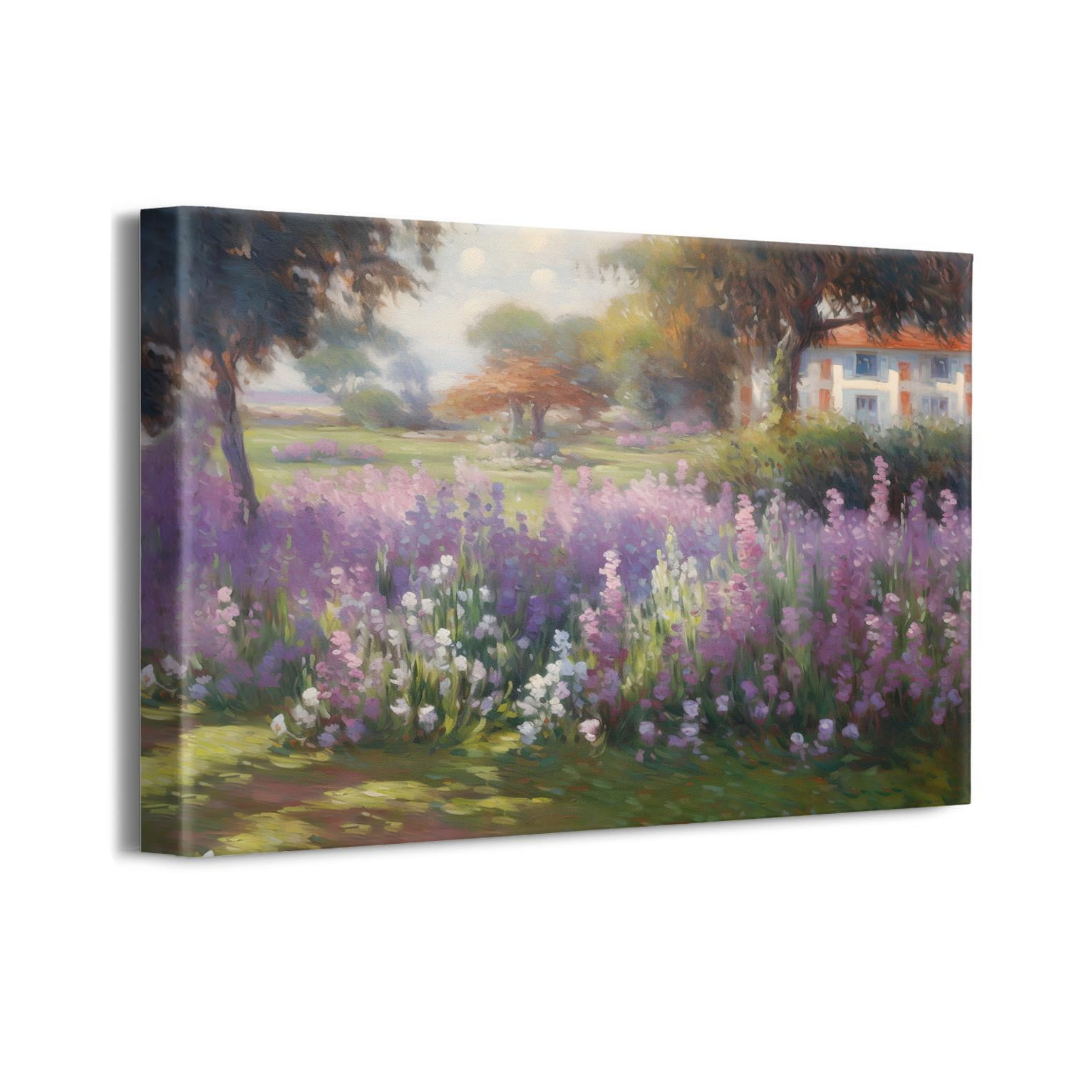 Lavender Purple Flower Wall Art Modern Bathroom Decor for Office ...