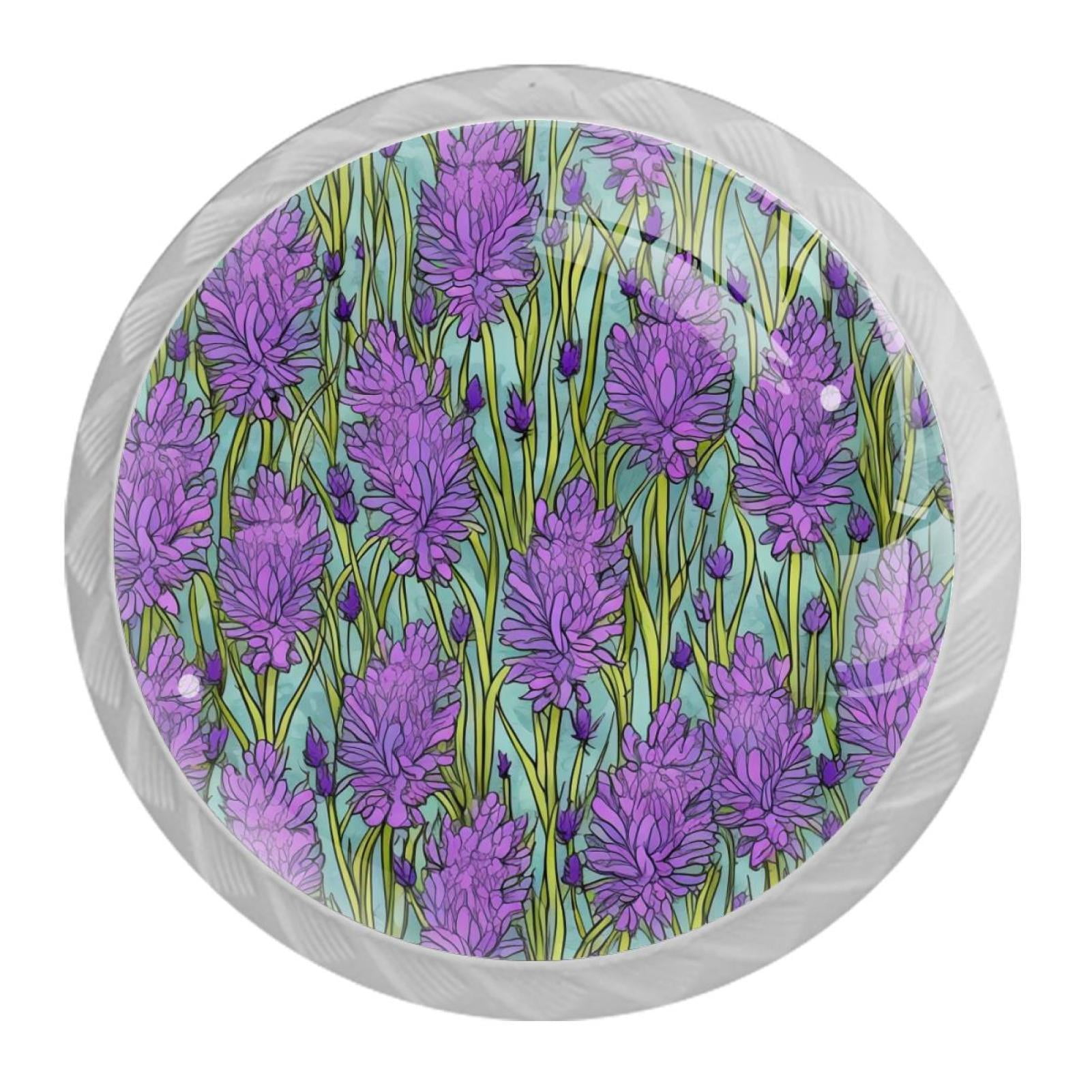 Lavender Purple Painted Cabinet Knobs, Stainless Steel Kitchen Knobs ...