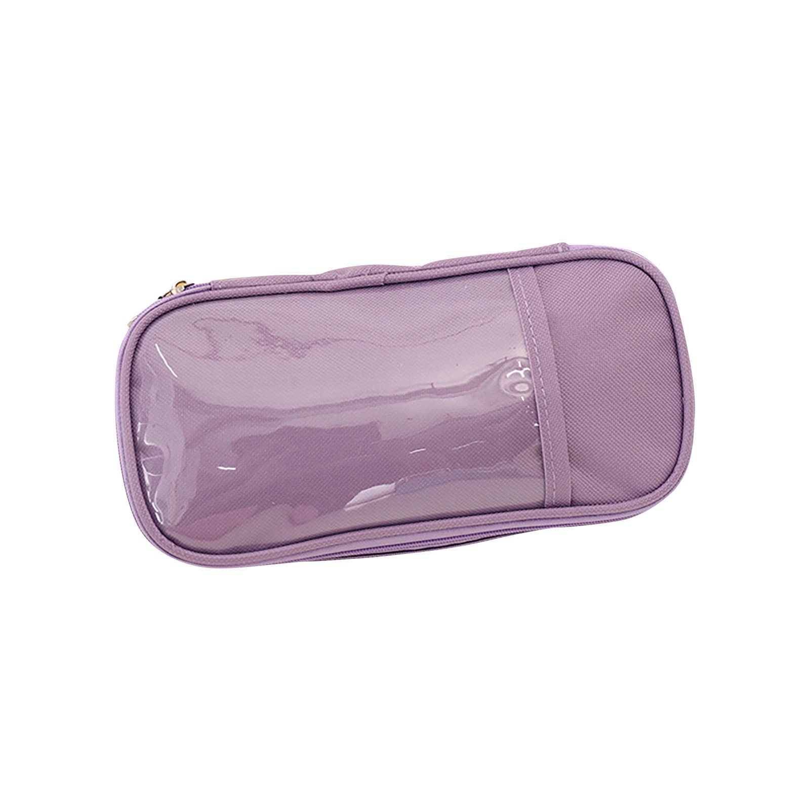 Lavender Purple Textured Academic Supplies Pouch - Transparent Fabric ...