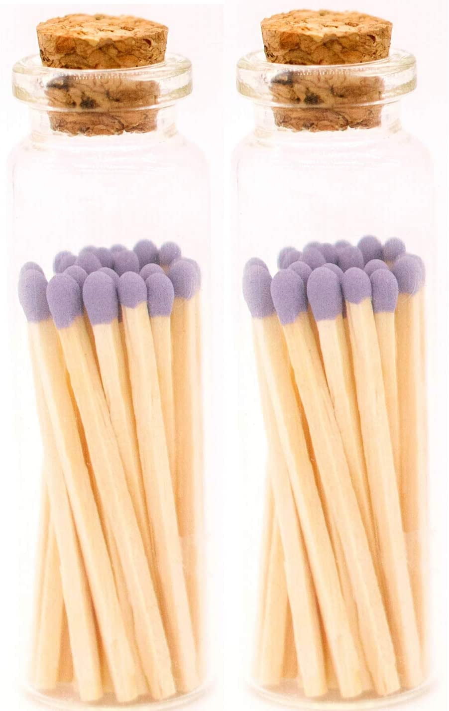 Lavender Purple Tip Decorative Matches, 40 Small Premium Wooden Matches ...