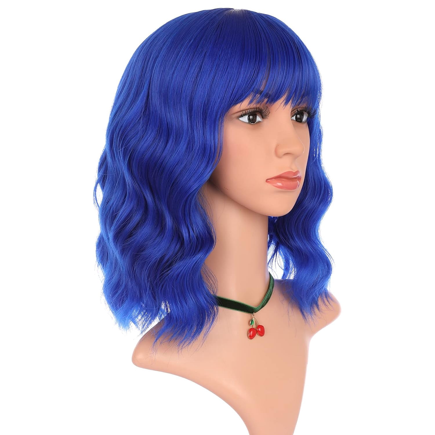 Lavender Purple Wig Short Colorful Colored Curly Wavy Synthetic Bob ...