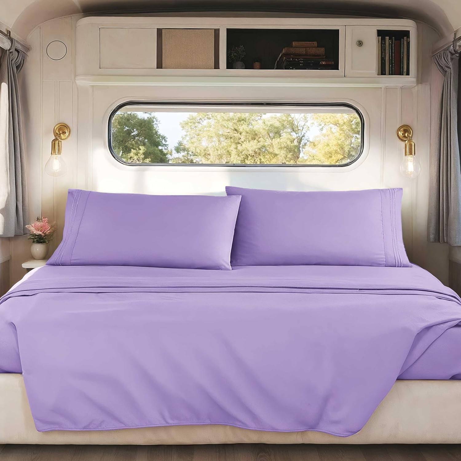 Lavender RV Queen Sheets Super Soft RV Short Queen Sheets for RV Camper ...