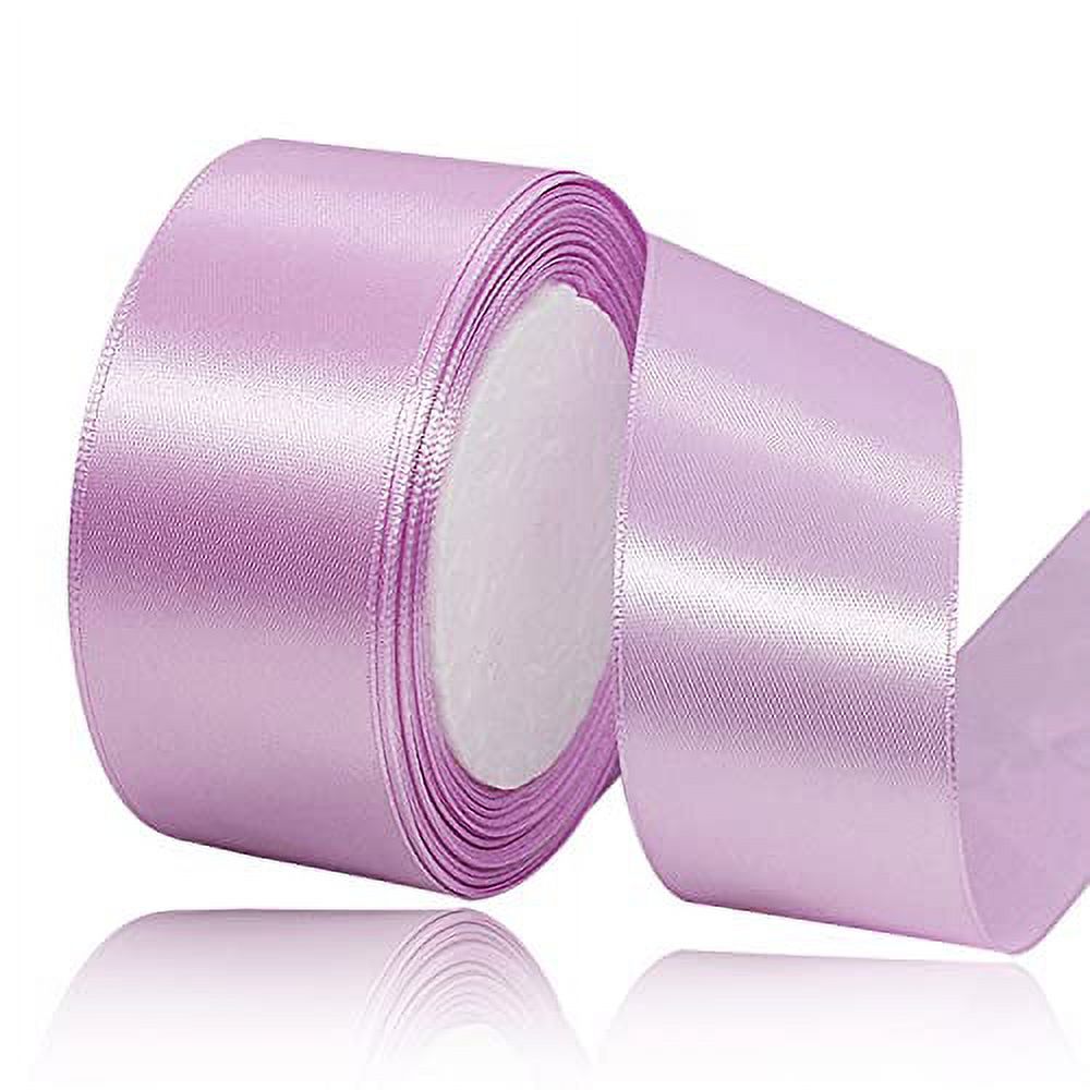 Lavender Satin Ribbon 1-1/2 Inches x 25 Yards, Solid Color Fabric ...