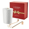Lavender Scented Candle in Lace Textured Cup with Handy 3-In-1 Kit, 9.9 ...