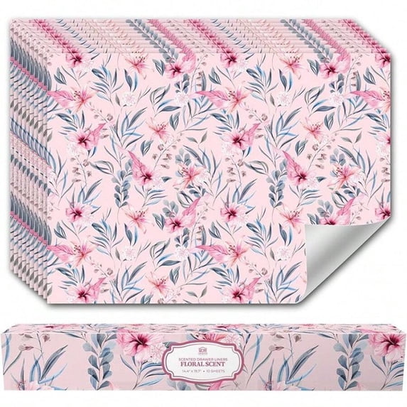 Lavender Scented Drawer Liners，10 Sheets Non-Adhesive Paper Liner，For ...