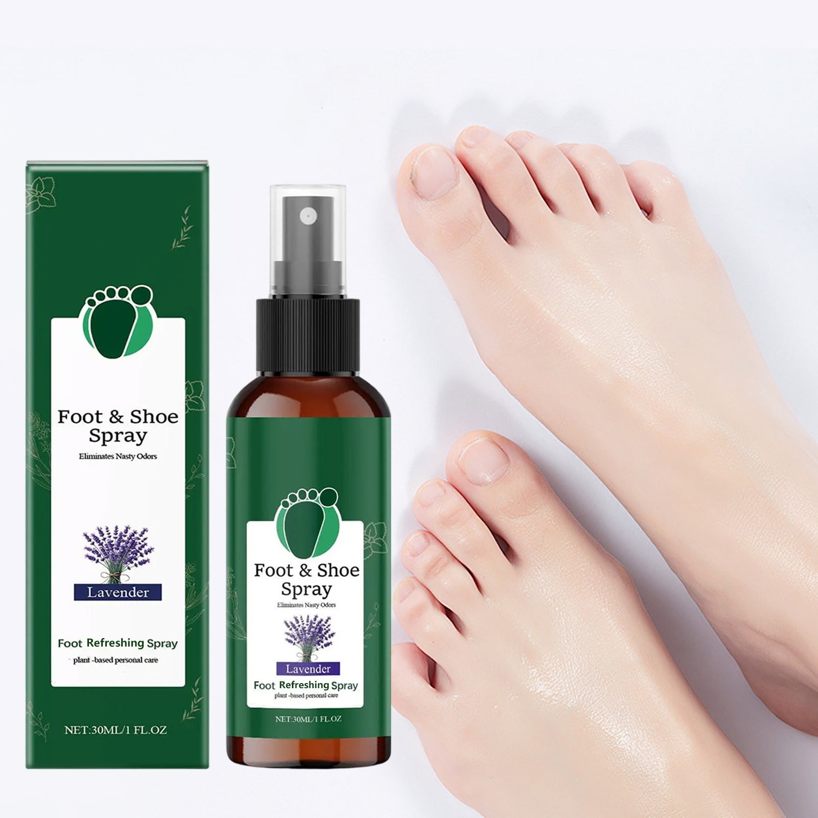 Lavender - Scented Foot & Shoe Spray - Natural Plant-Based Deodorant ...