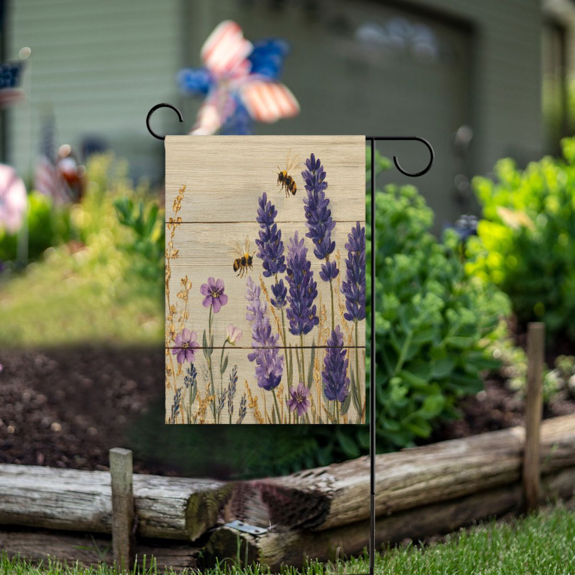 Lavender Sea Garden Flag Double Sided Outdoor Banners Yard Flags for ...