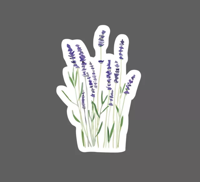 Lavender Sticker Purple Flowers Waterproof Sticker Phone Decal Water ...