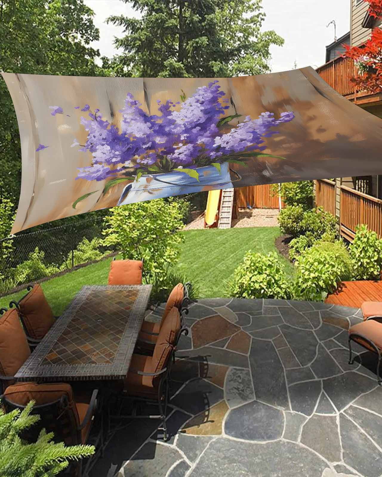 Lavender Sun Sail Shades Rectangle Canopy,Sunlight Block Heavy Duty ...