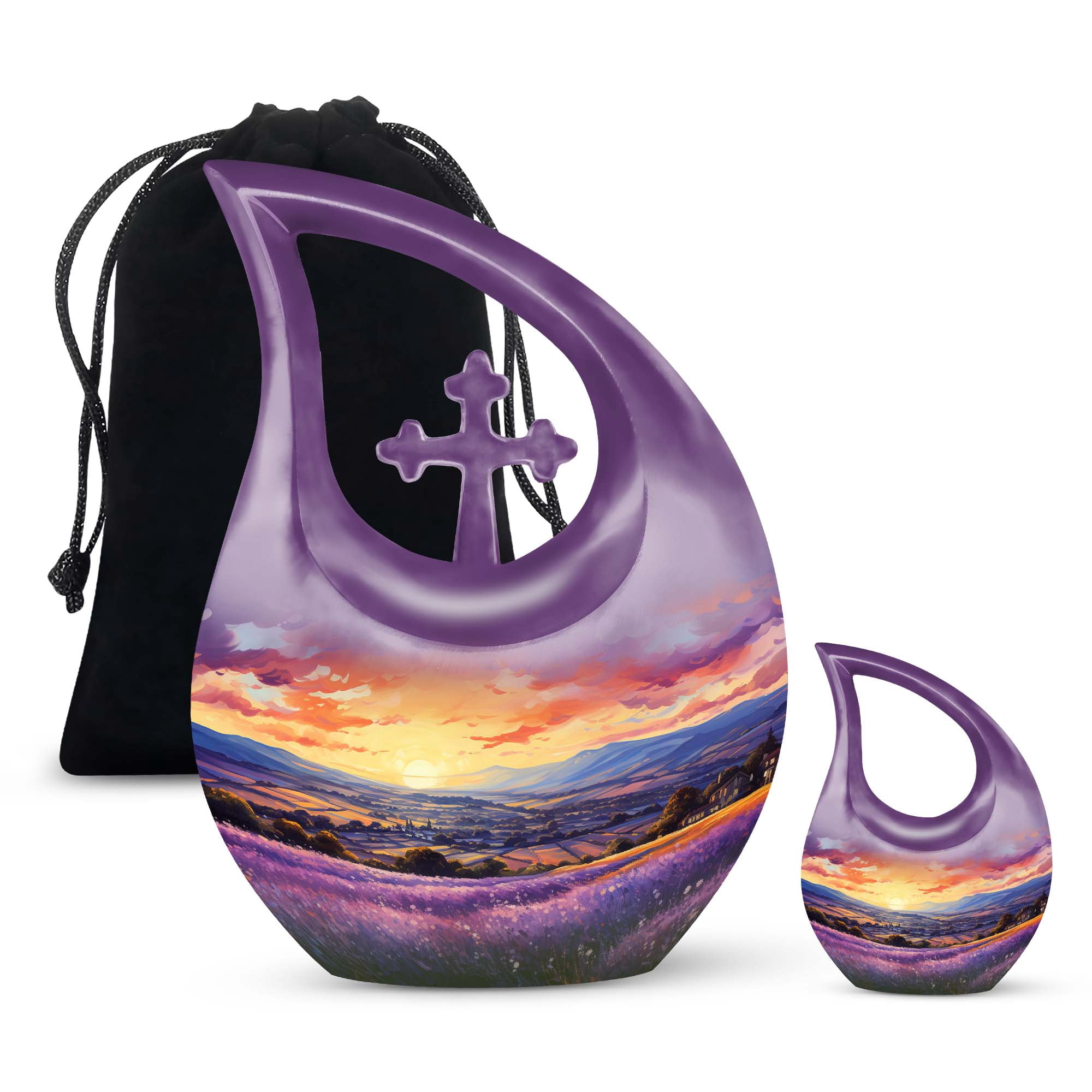 A Lavender Sunset Urn - Large Urns For Human Ashes Adult - Urn For ...