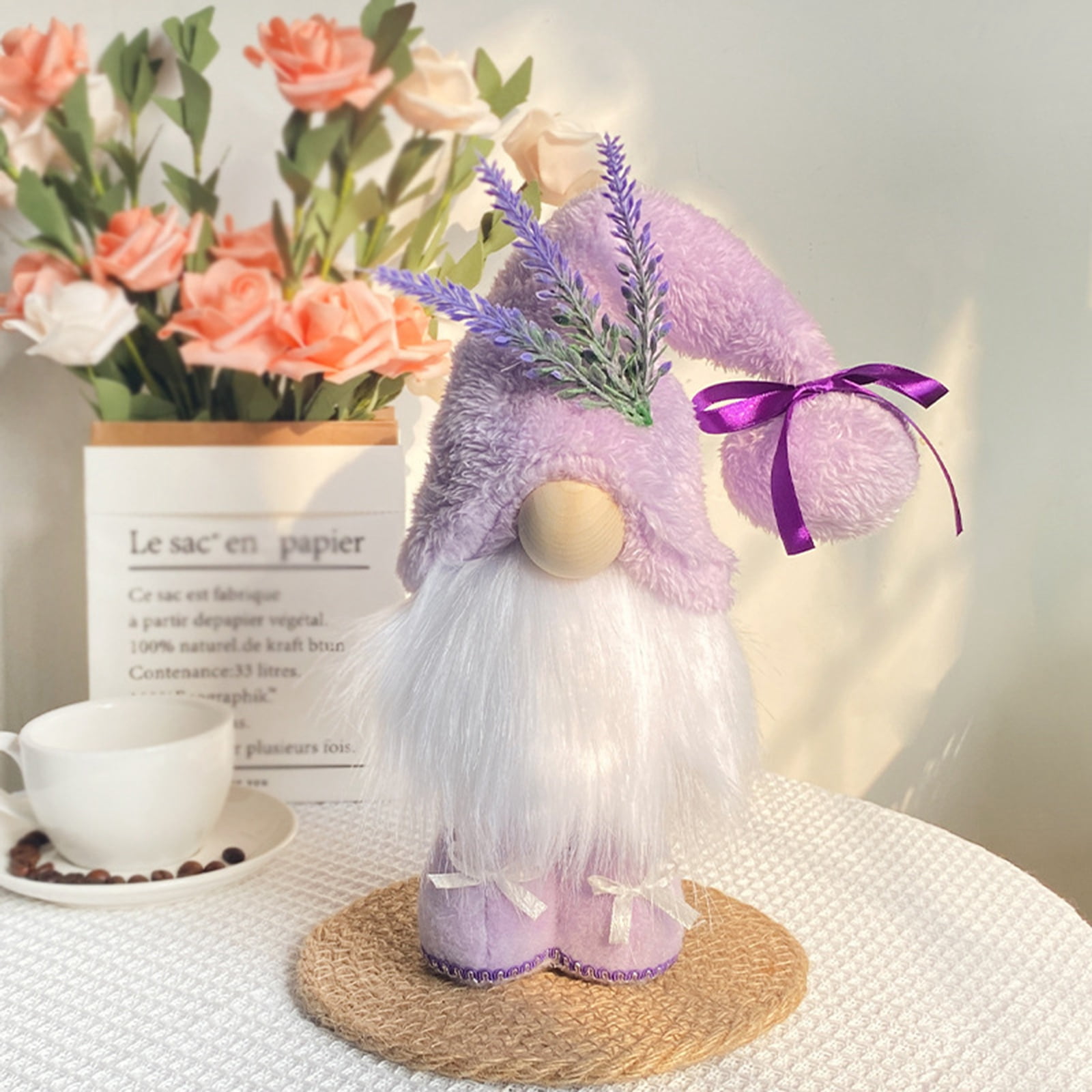 Lavender Swedish Gnomes Decorations for Home,Pastel Purple Spring ...