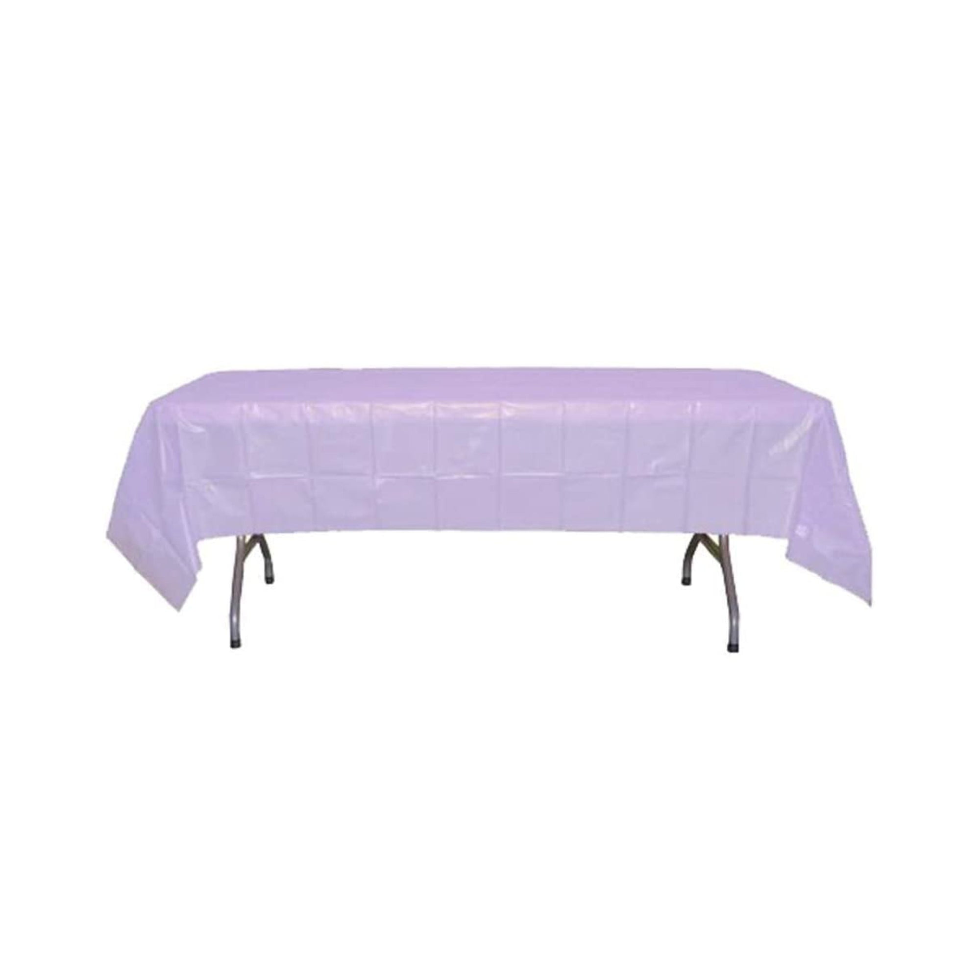Lavender Table Cover - Plastic Disposable - 54in. x 108in. Rectangle ...