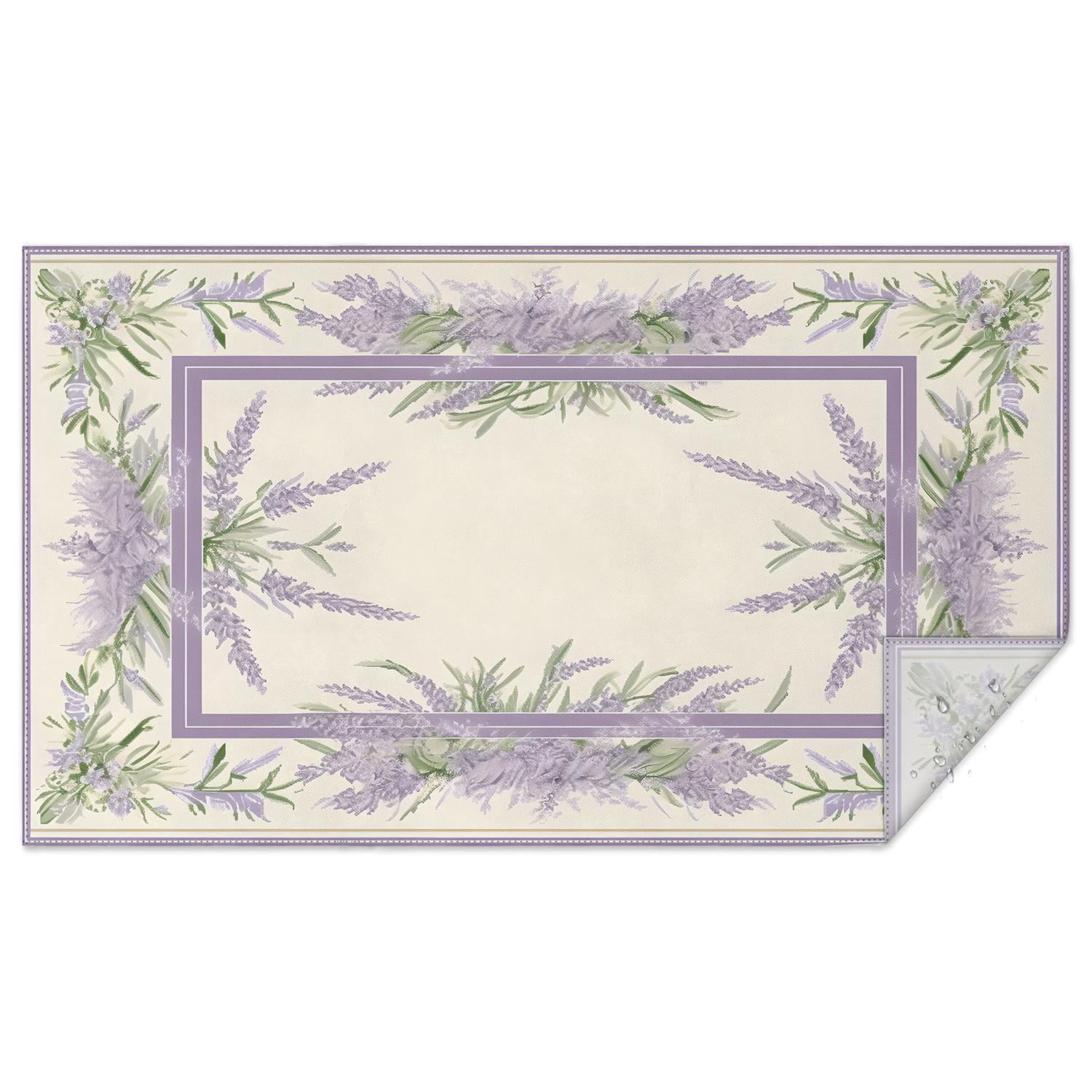 Lavender Tablecloths Waterproof Polyester Table Cloth for Kitchen ...