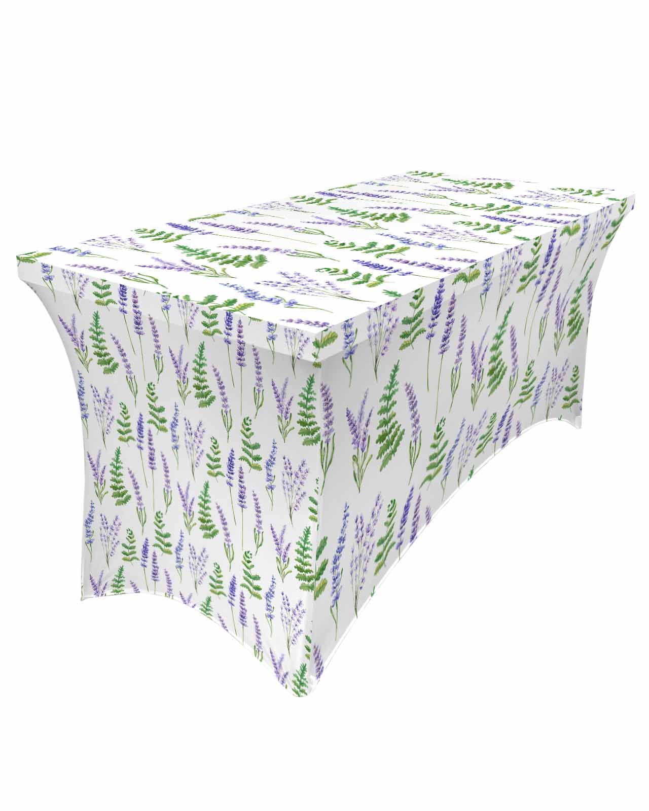 Lavender Texture Rectangular Elastic Table Skirt Wedding Hotel Table ...